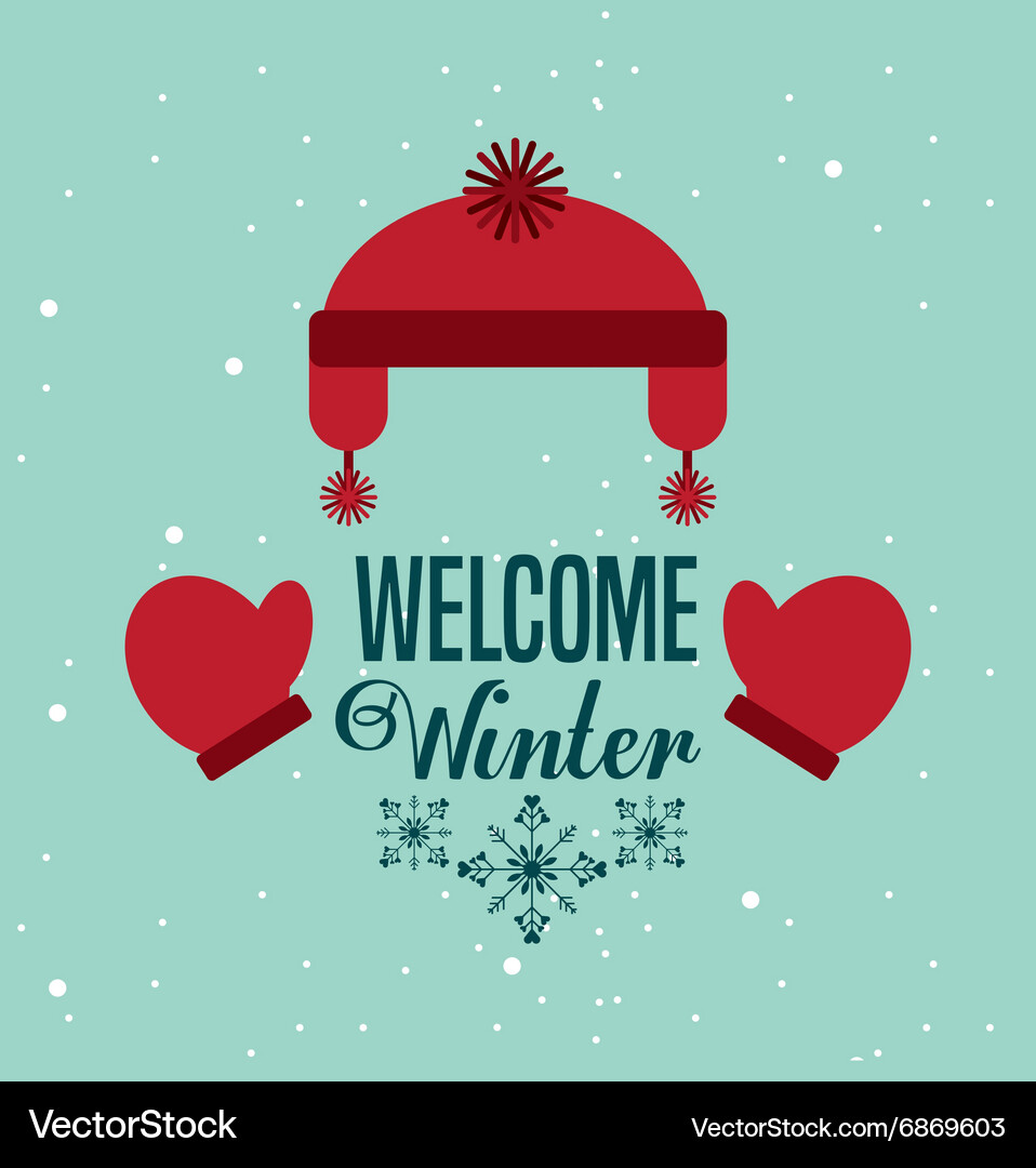 Welcome winter design Royalty Free Vector Image