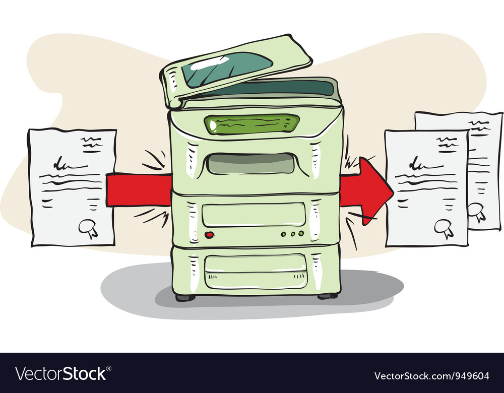 Copy machine Royalty Free Vector Image - VectorStock