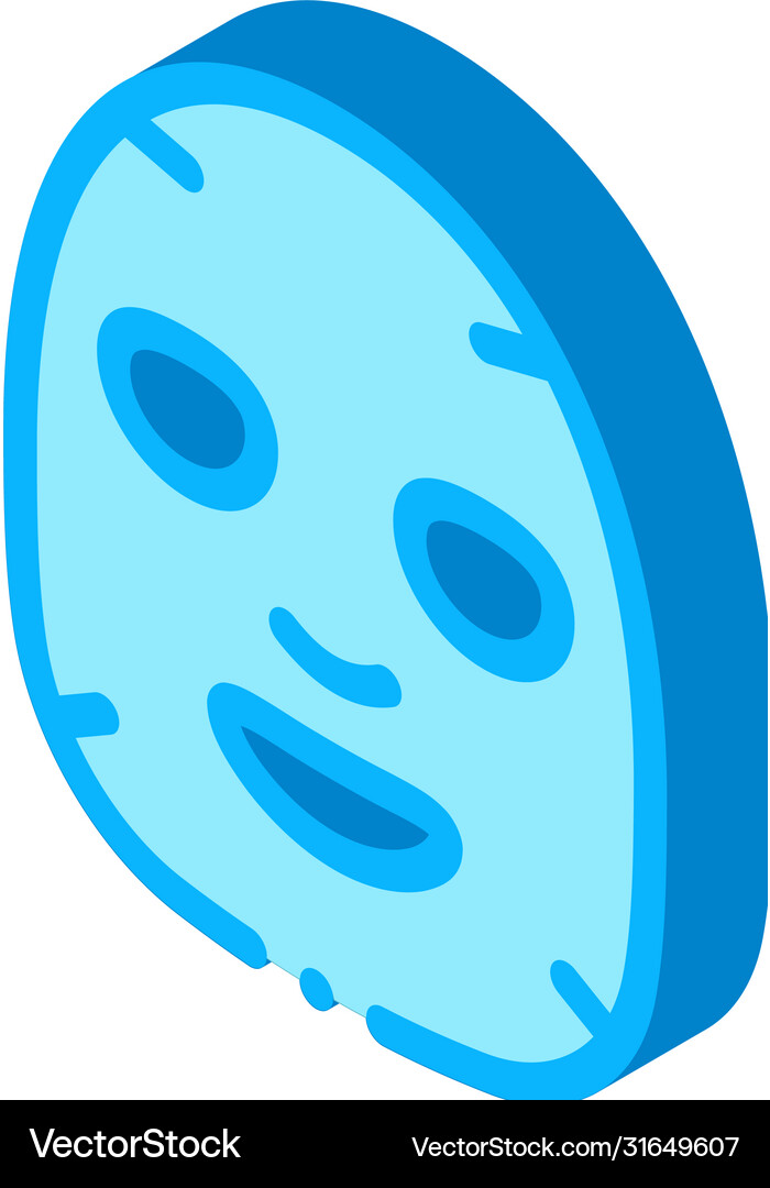 Facial mask skin protect isometric icon Royalty Free Vector
