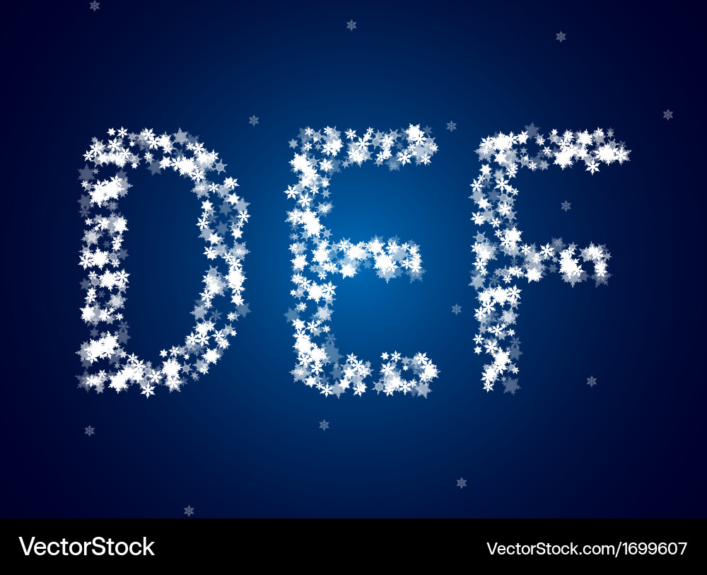 Snow letters over background Royalty Free Vector Image