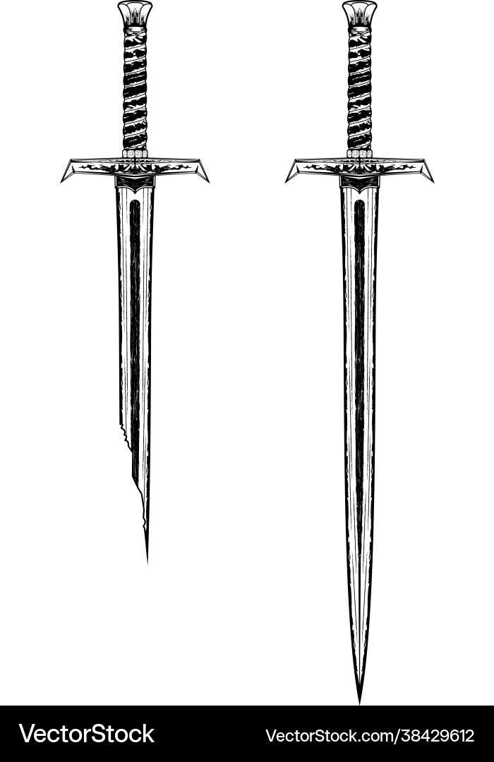 Fantasy sword 0025 Royalty Free Vector Image - VectorStock