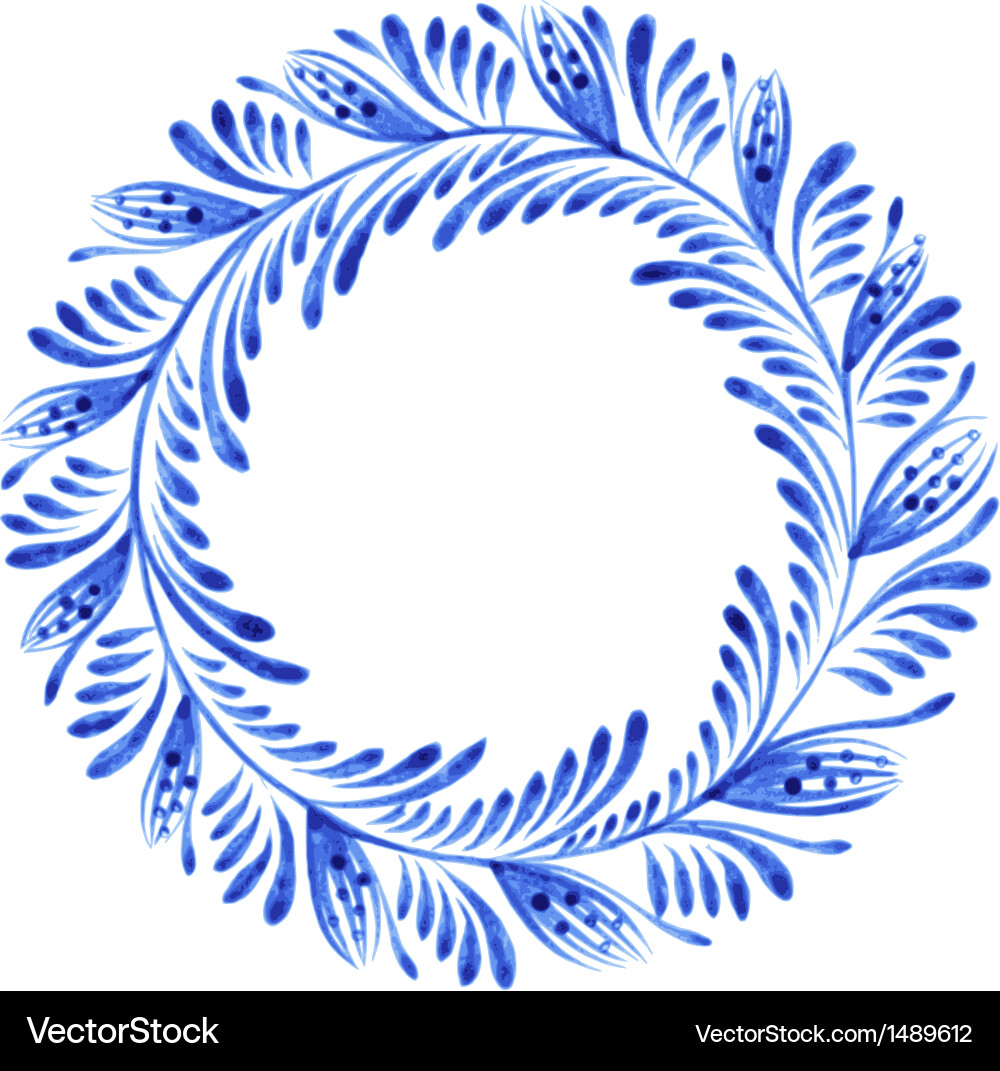 Floral circle Royalty Free Vector Image - VectorStock