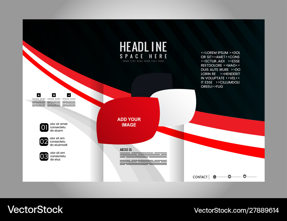 Modern tri-fold brochure design template Vector Image
