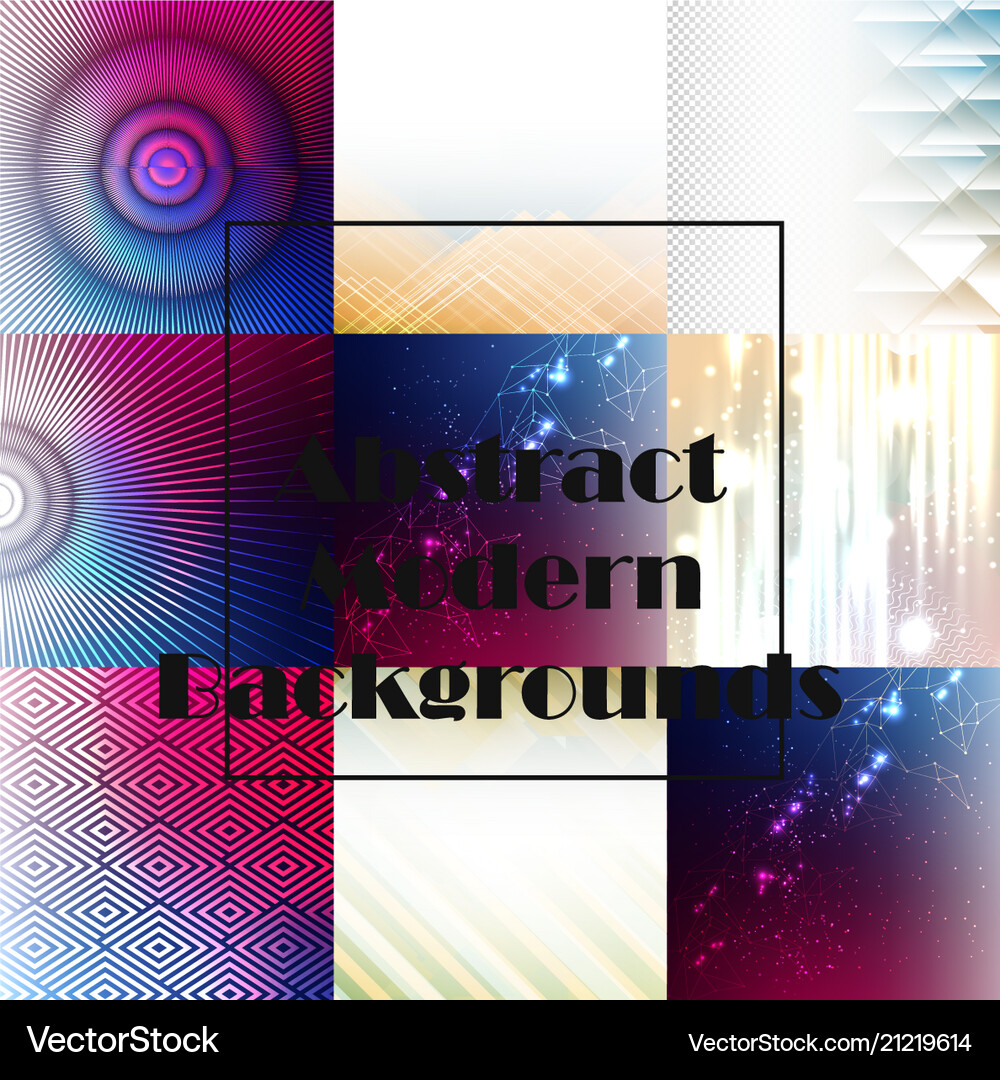 Set of abstract technology web banner Royalty Free Vector