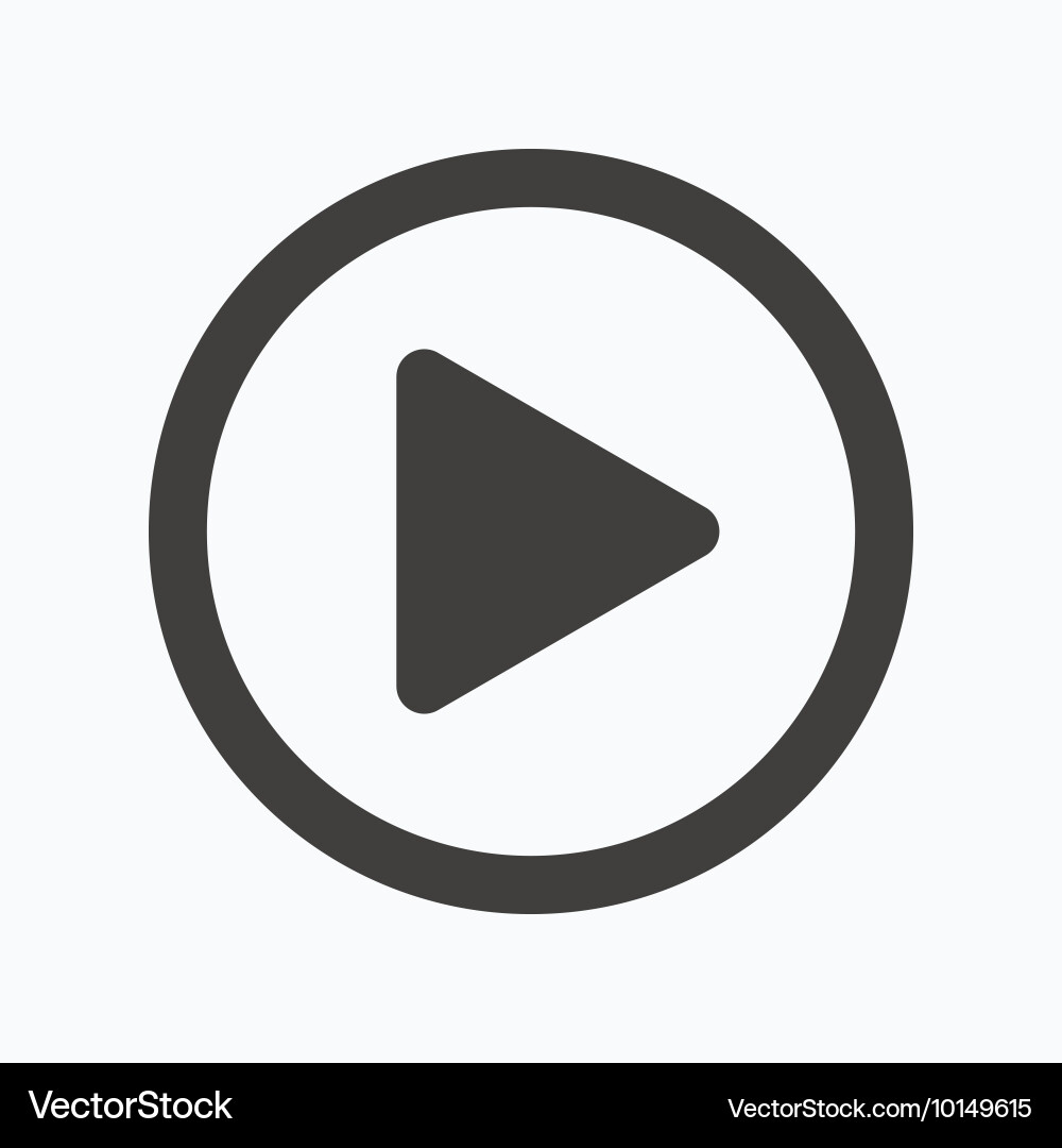Play icon Audio or Video player sign Royalty Free Vector