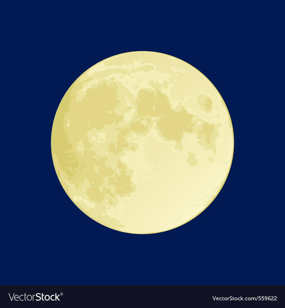 Full moon Royalty Free Vector Image - VectorStock