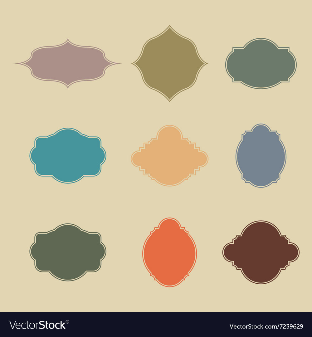 Set vintage frames Royalty Free Vector Image - VectorStock