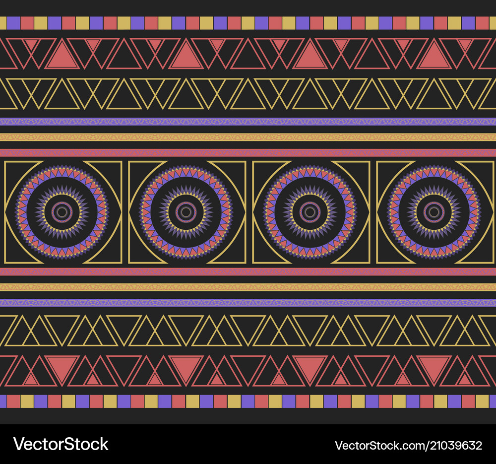 Ikat tribal art print seamless african pattern Vector Image