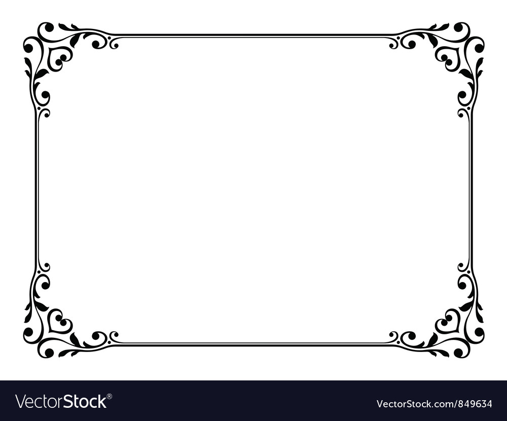 Calligraphy frame Royalty Free Vector Image - VectorStock