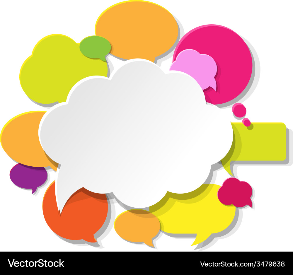 Colorful Speech Bubble Banner Royalty Free Vector Image - VectorStock