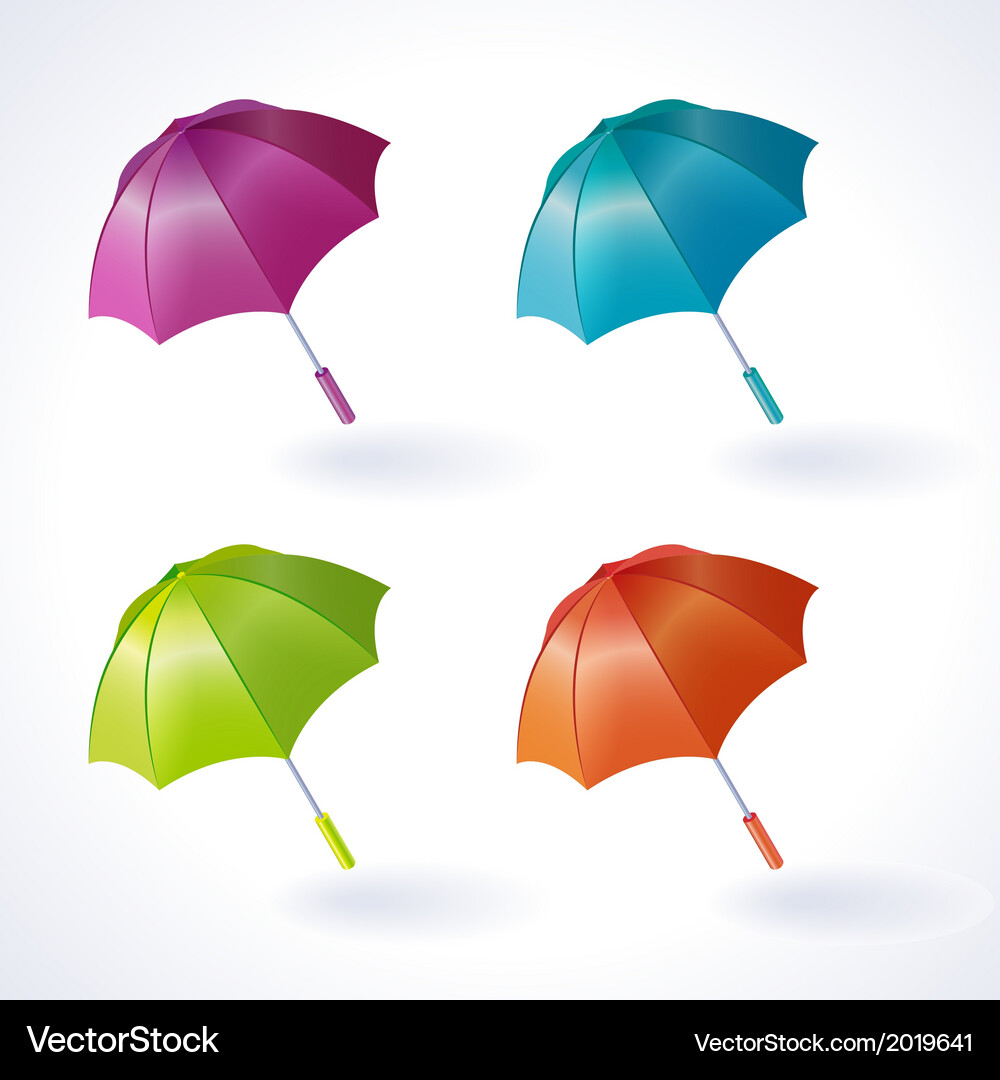 Set of umbrellas Royalty Free Vector Image - VectorStock