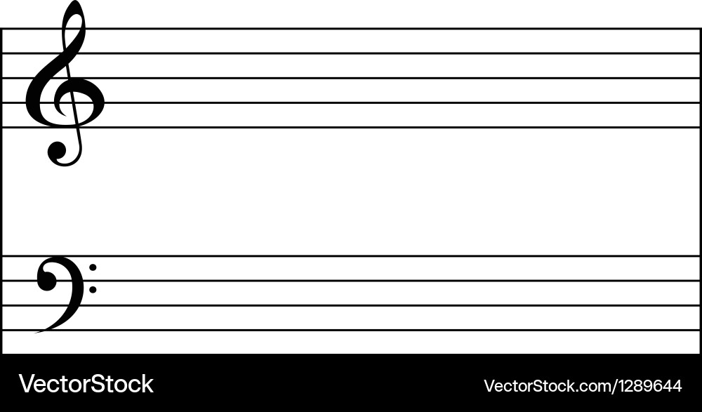 Standart Music Staff Royalty Free Vector Image