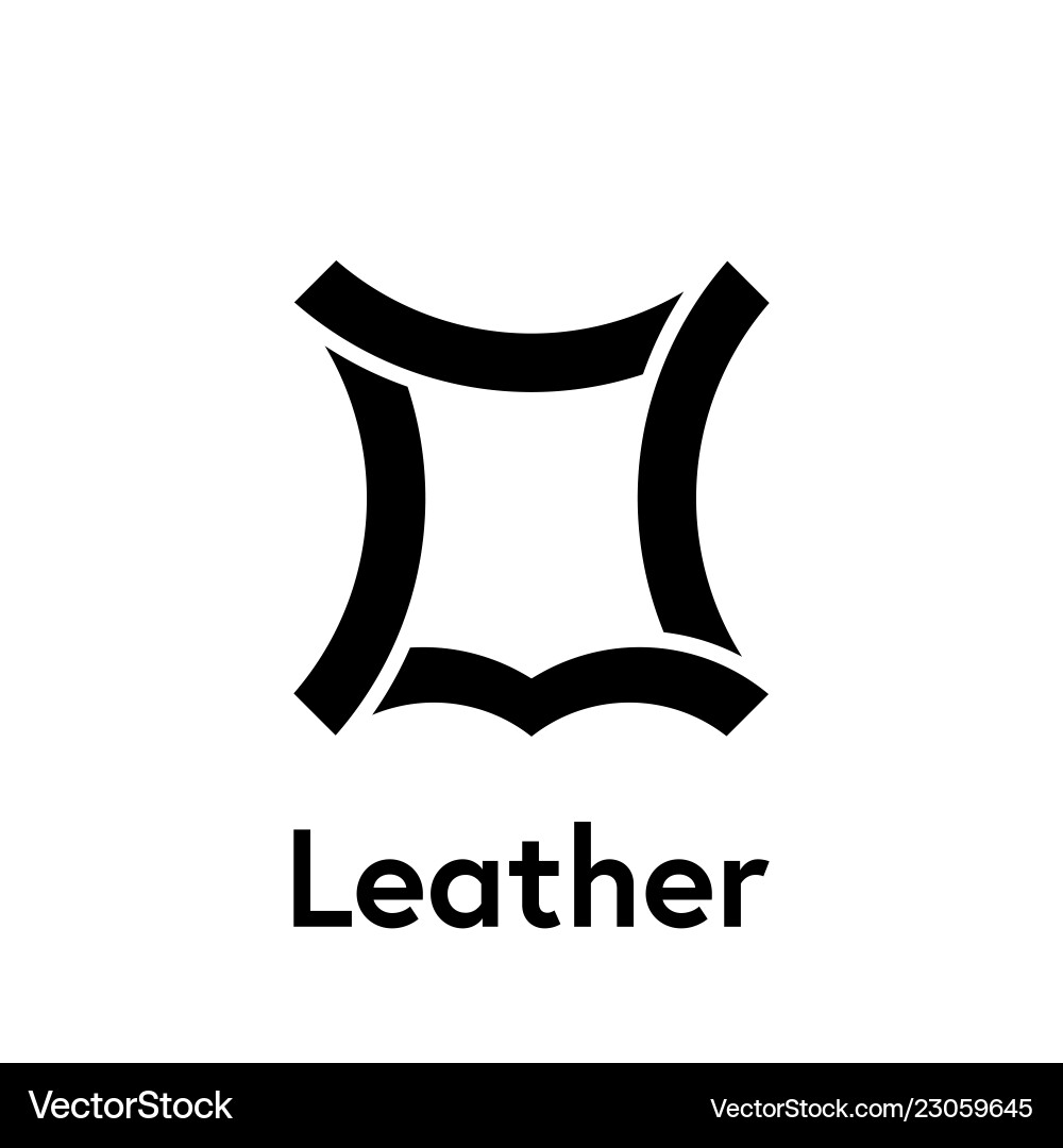 Leather logo icon recycled symbol Royalty Free Vector Image