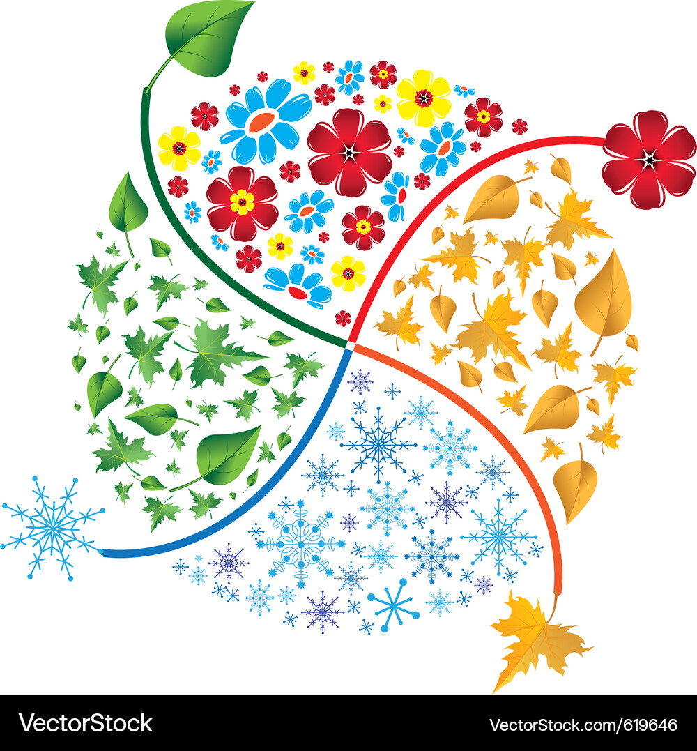 Four seasons Royalty Free Vector Image - VectorStock