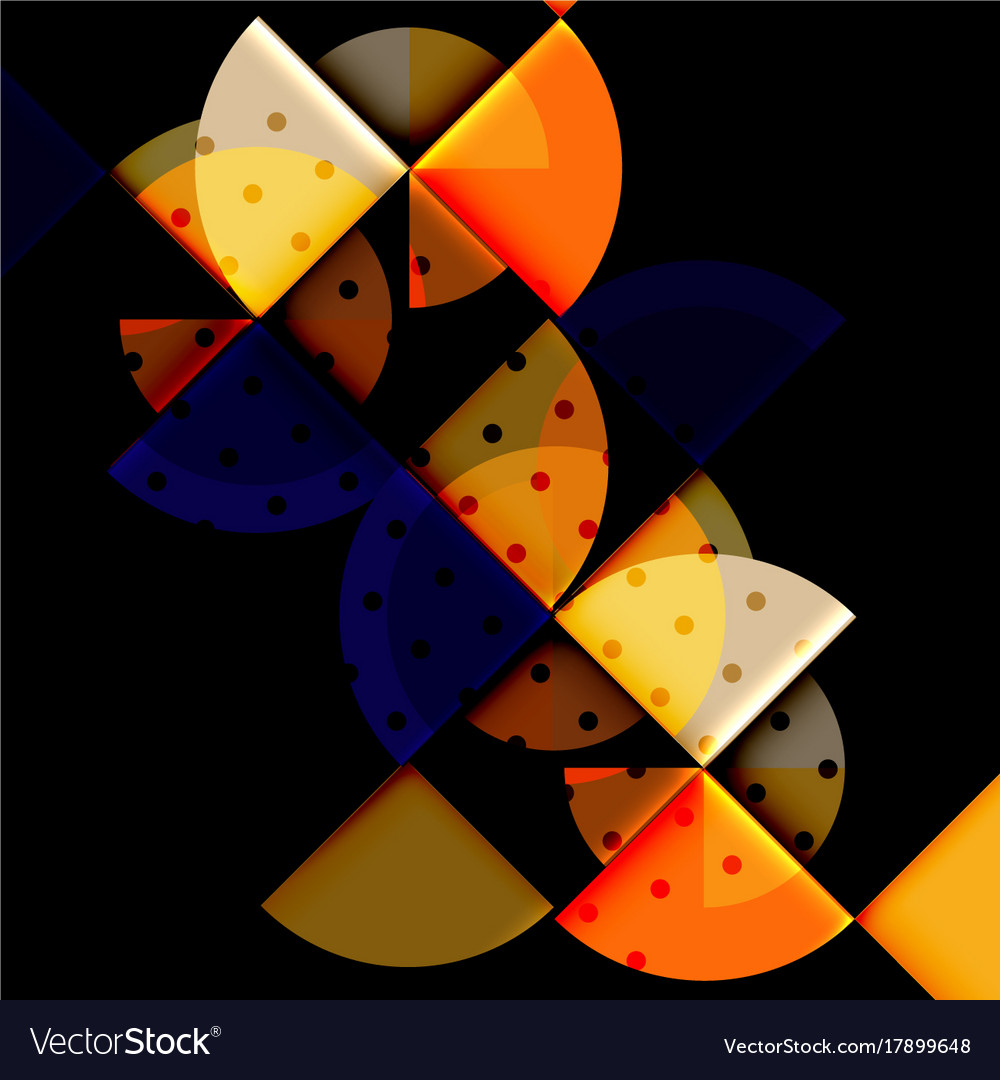 Circle elements on black background Royalty Free Vector