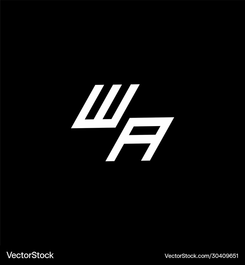 Wa logo monogram with up to down style modern Vector Image