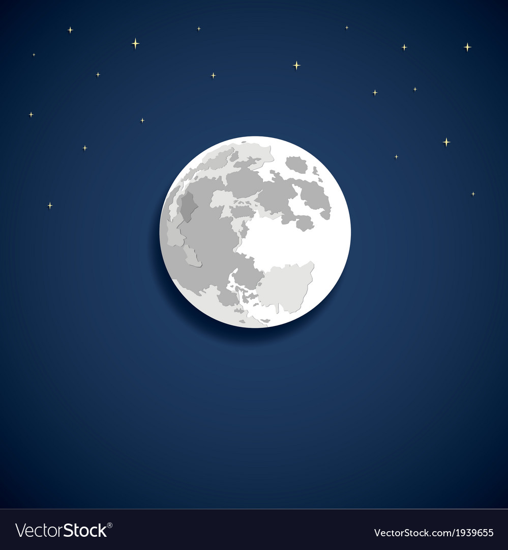 Full moon Royalty Free Vector Image - VectorStock