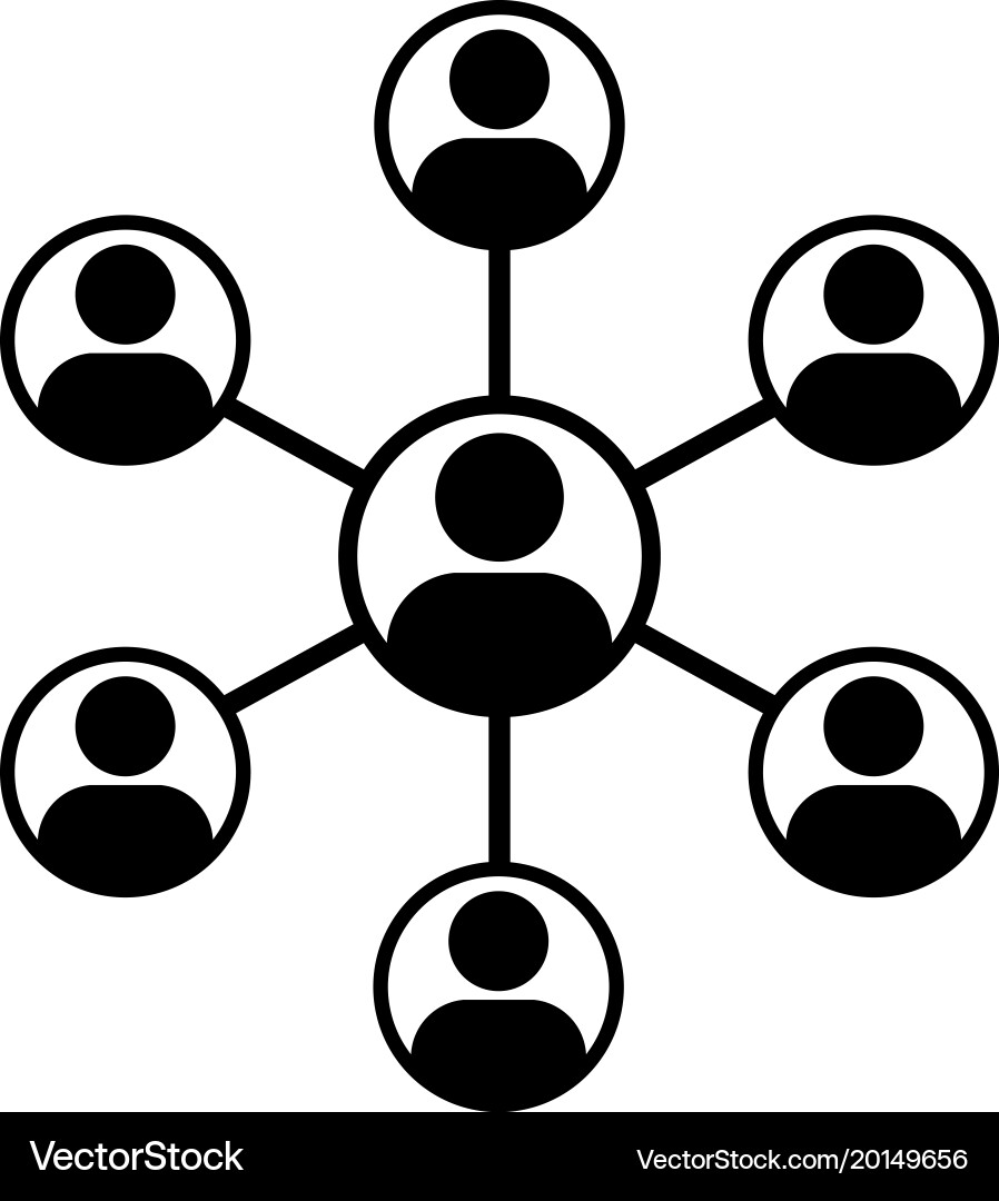 Network icon symbol group of people and teamwork Vector Image