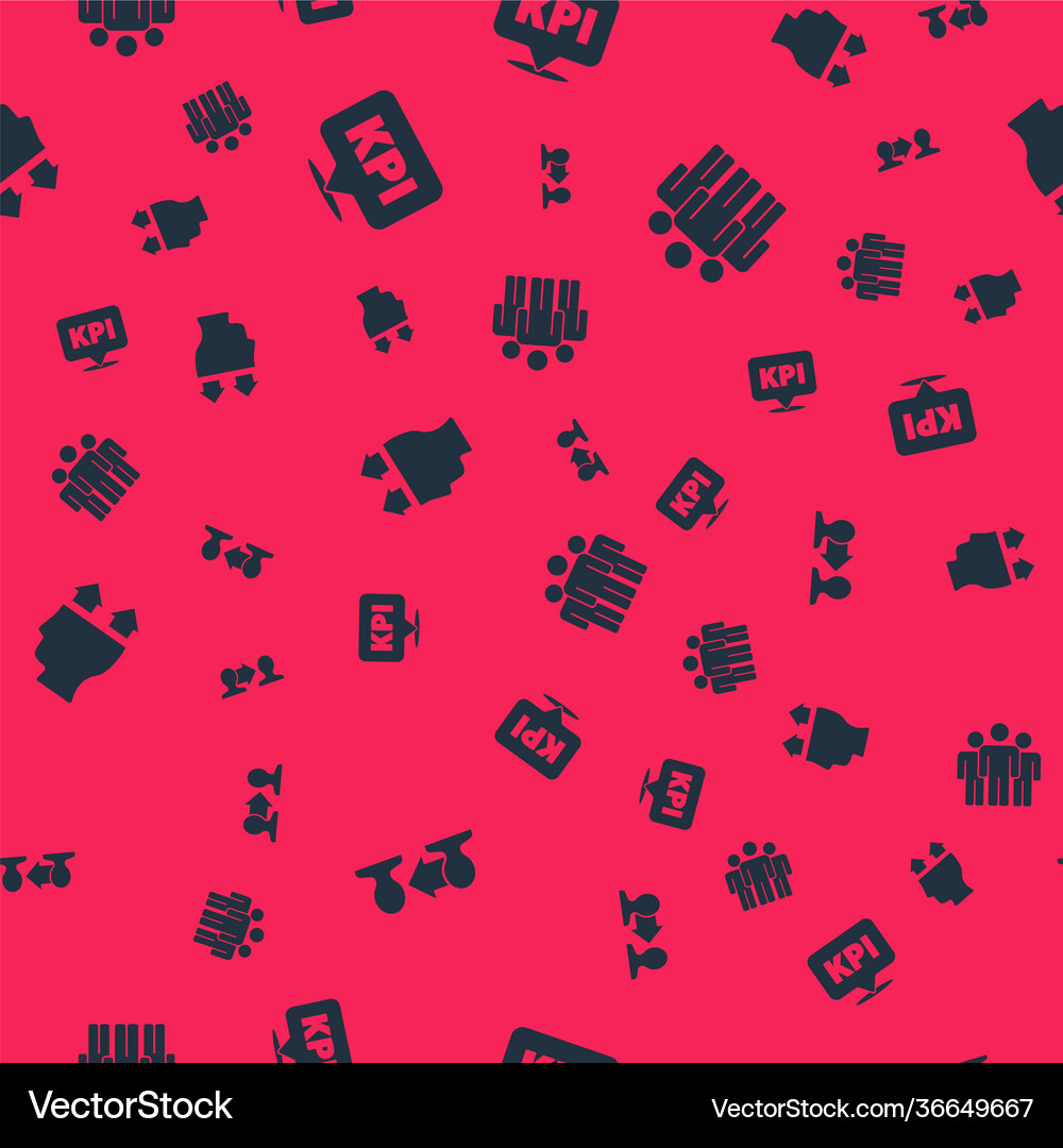 Set project team base key performance indicator Vector Image