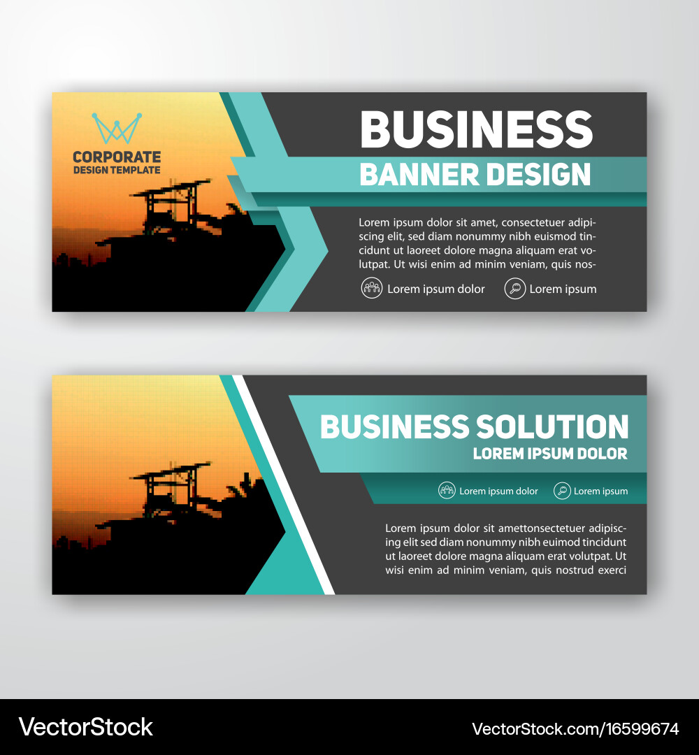 Modern corporate banner background Royalty Free Vector Image