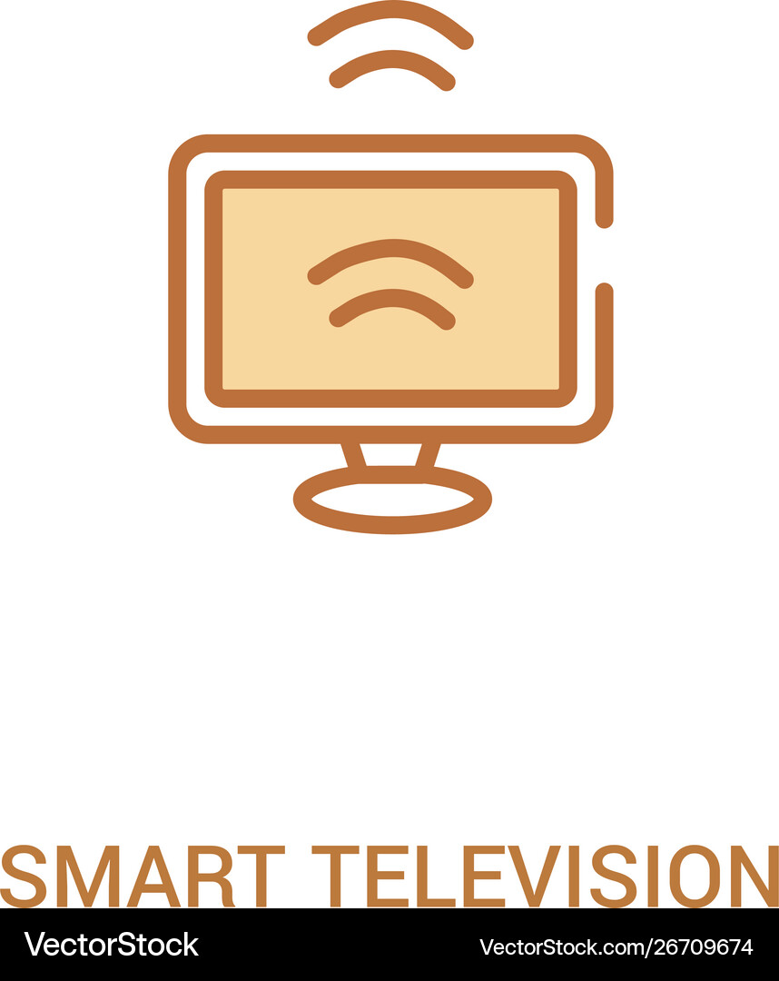 Smart television concept 2 colored icon simple Vector Image