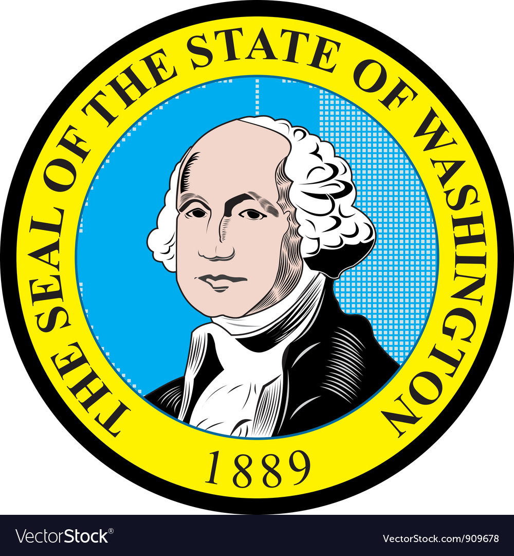 Washington state seal Royalty Free Vector Image Washington state seal Royalty Free Vector Image