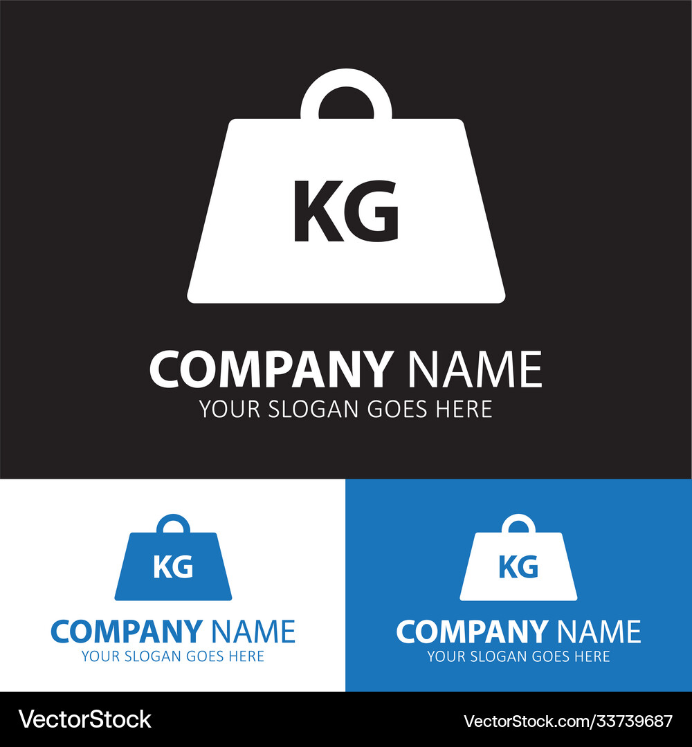 Weight kg icon for web and mobile Royalty Free Vector Image