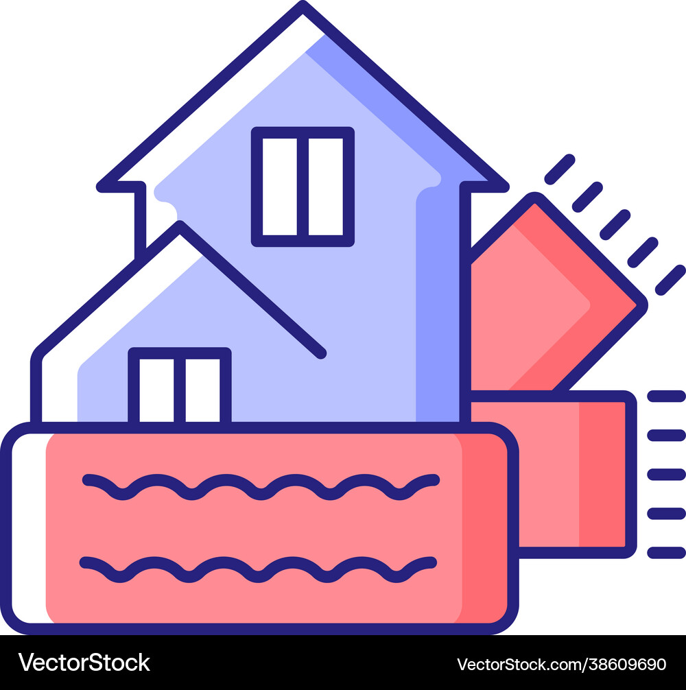Weatherization rgb color icon Royalty Free Vector Image