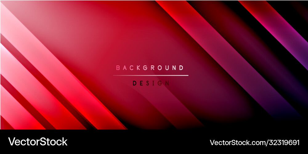 Bright gradient neon lines abstract background Vector Image