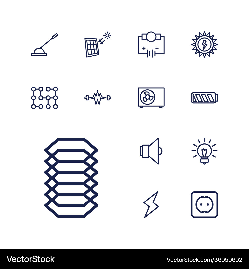 13 electricity icons Royalty Free Vector Image