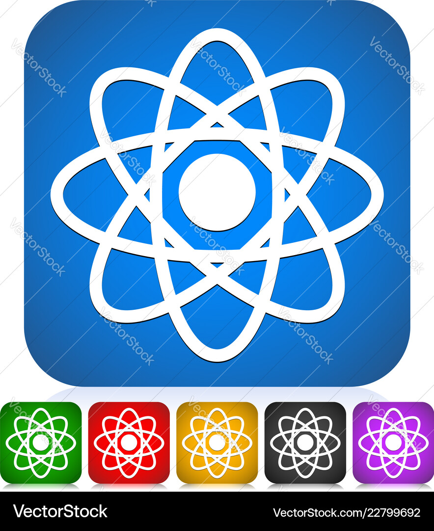 Symbolic molecule atom symbol icon for chemistry Vector Image