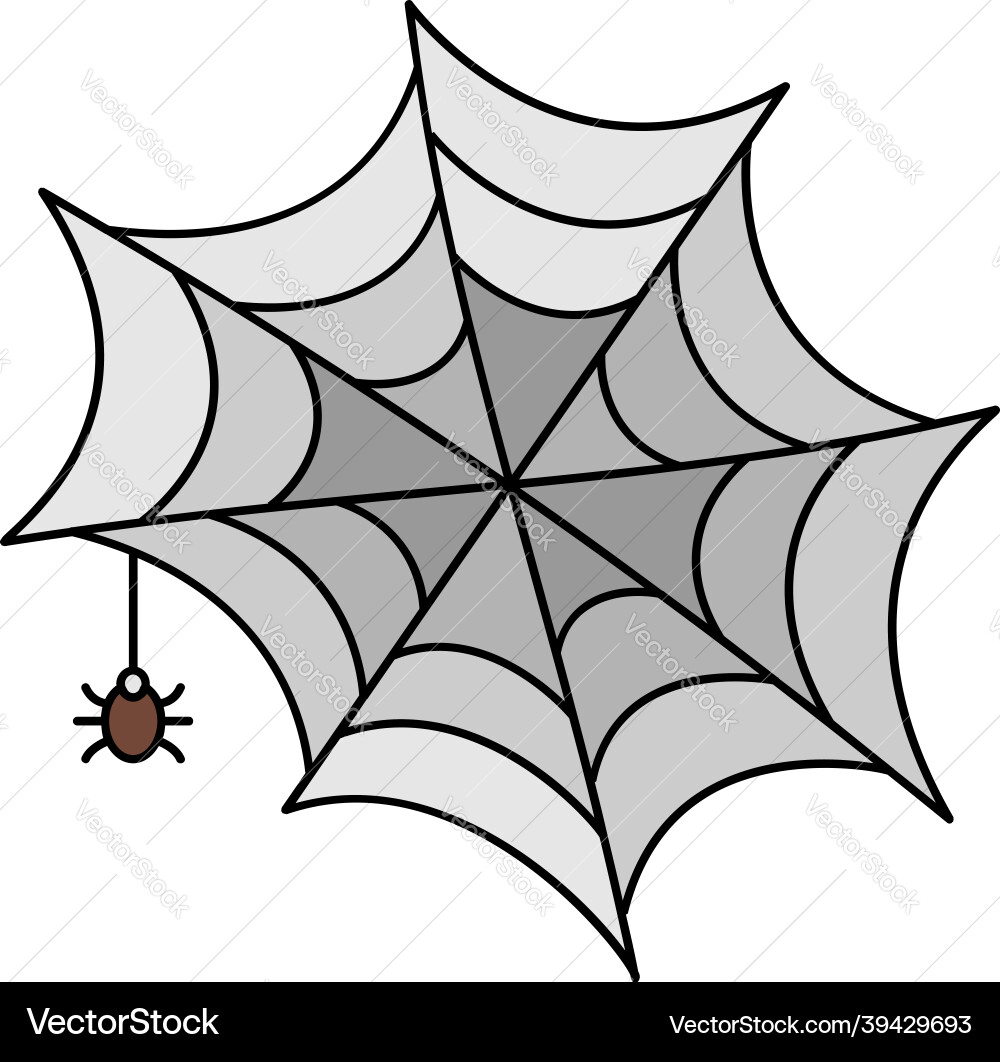 Cobweb icon color outline Royalty Free Vector Image