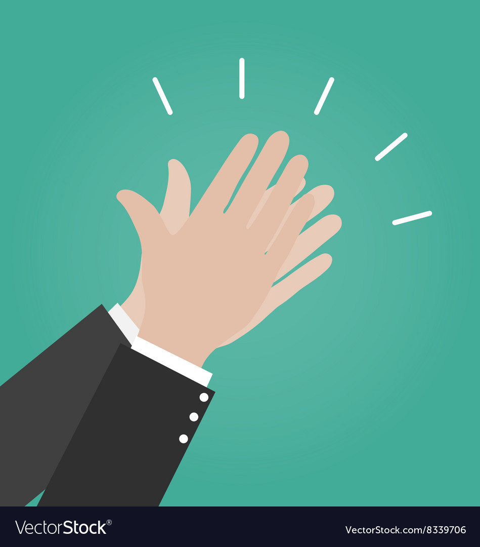 Hands clapping icons Applause icon Congratulation Vector Image