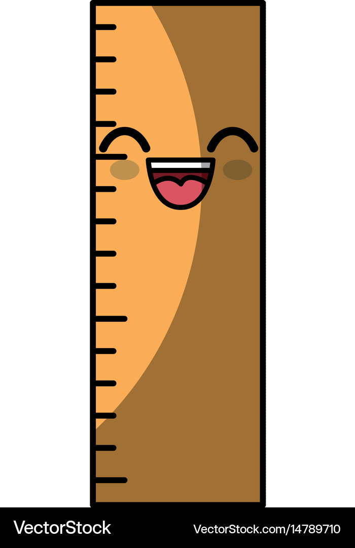 Kawaii ruler icon Royalty Free Vector Image - VectorStock