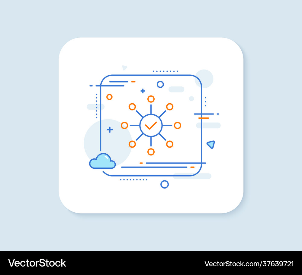 Survey check line icon correct answer sign Vector Image