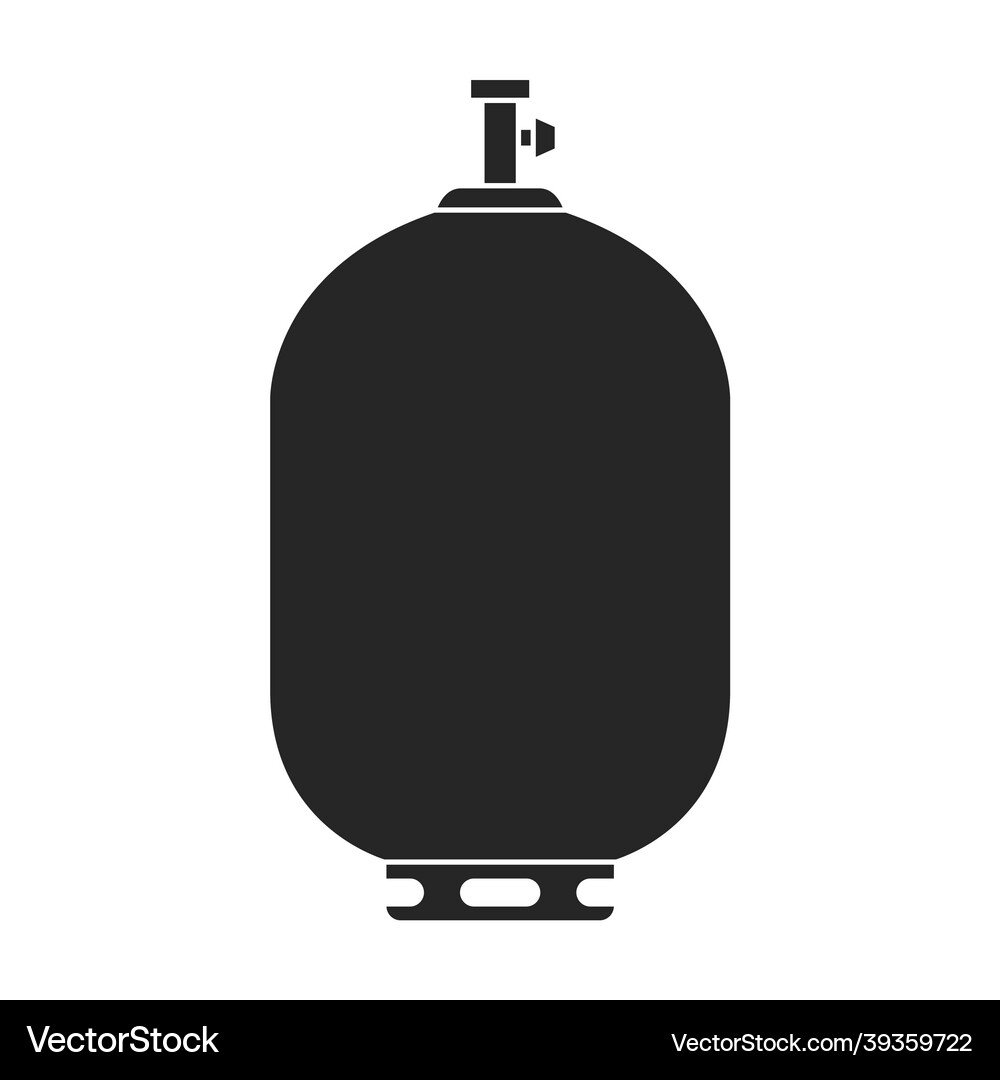 Gas cylinder black icon Royalty Free Vector Image