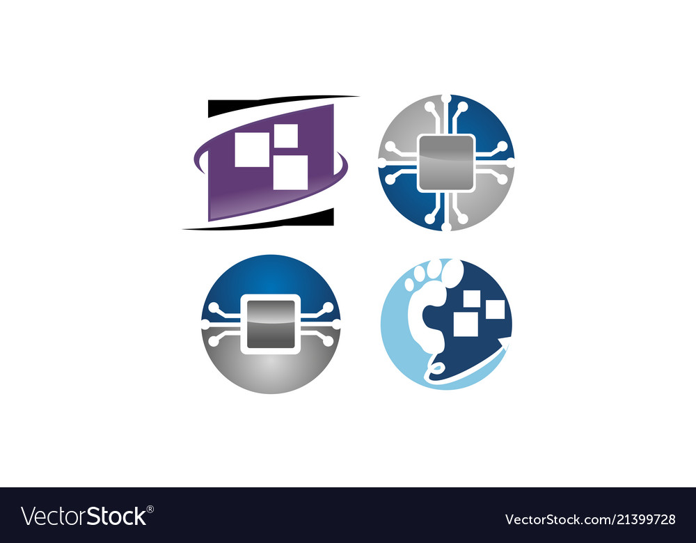 Technology transfer template set Royalty Free Vector Image
