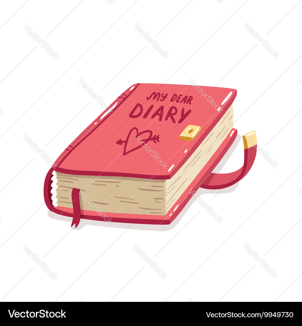 My dear diary Royalty Free Vector Image - VectorStock