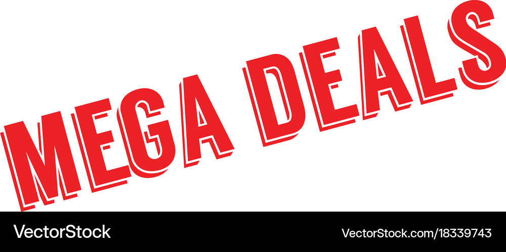 Mega deals rubber stamp Royalty Free Vector Image