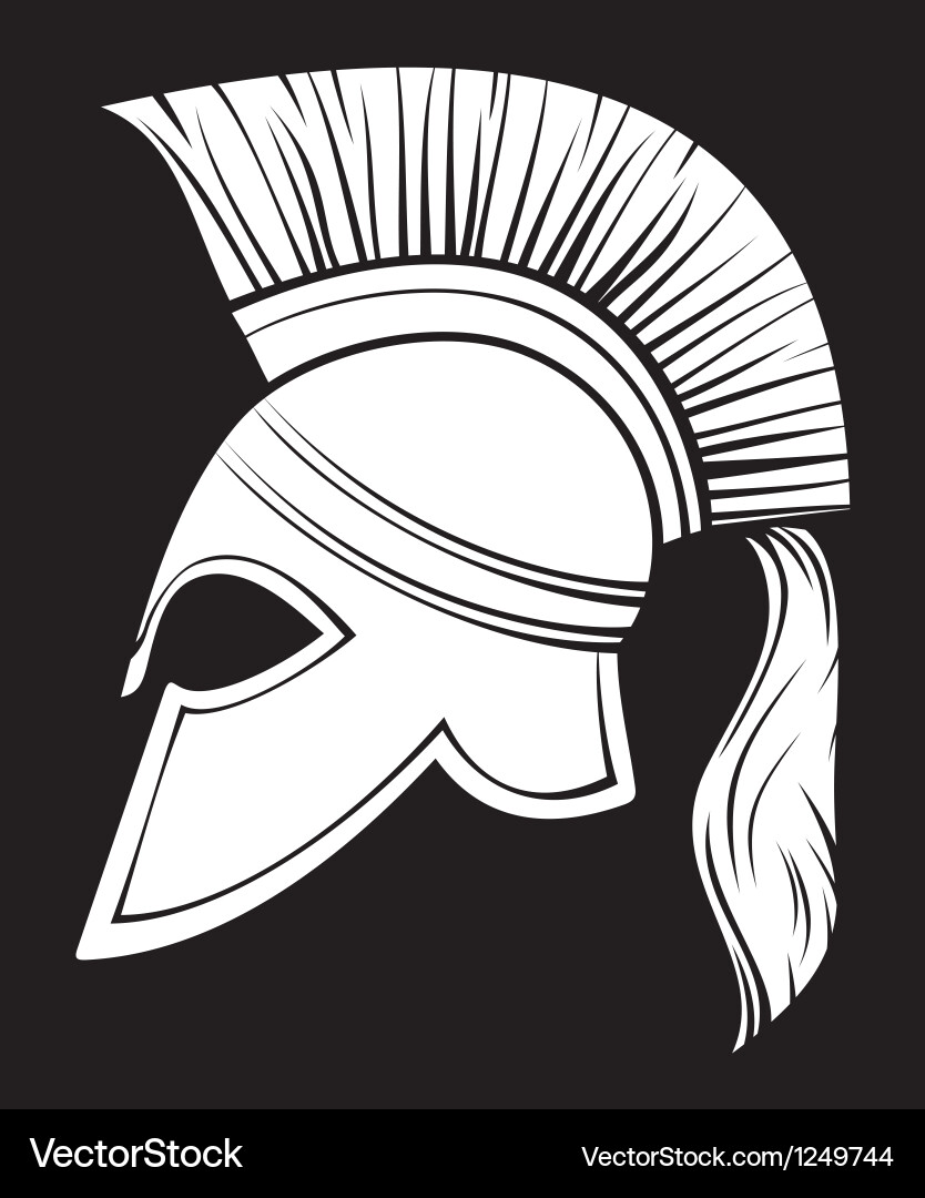 Spartan helmet Royalty Free Vector Image - VectorStock
