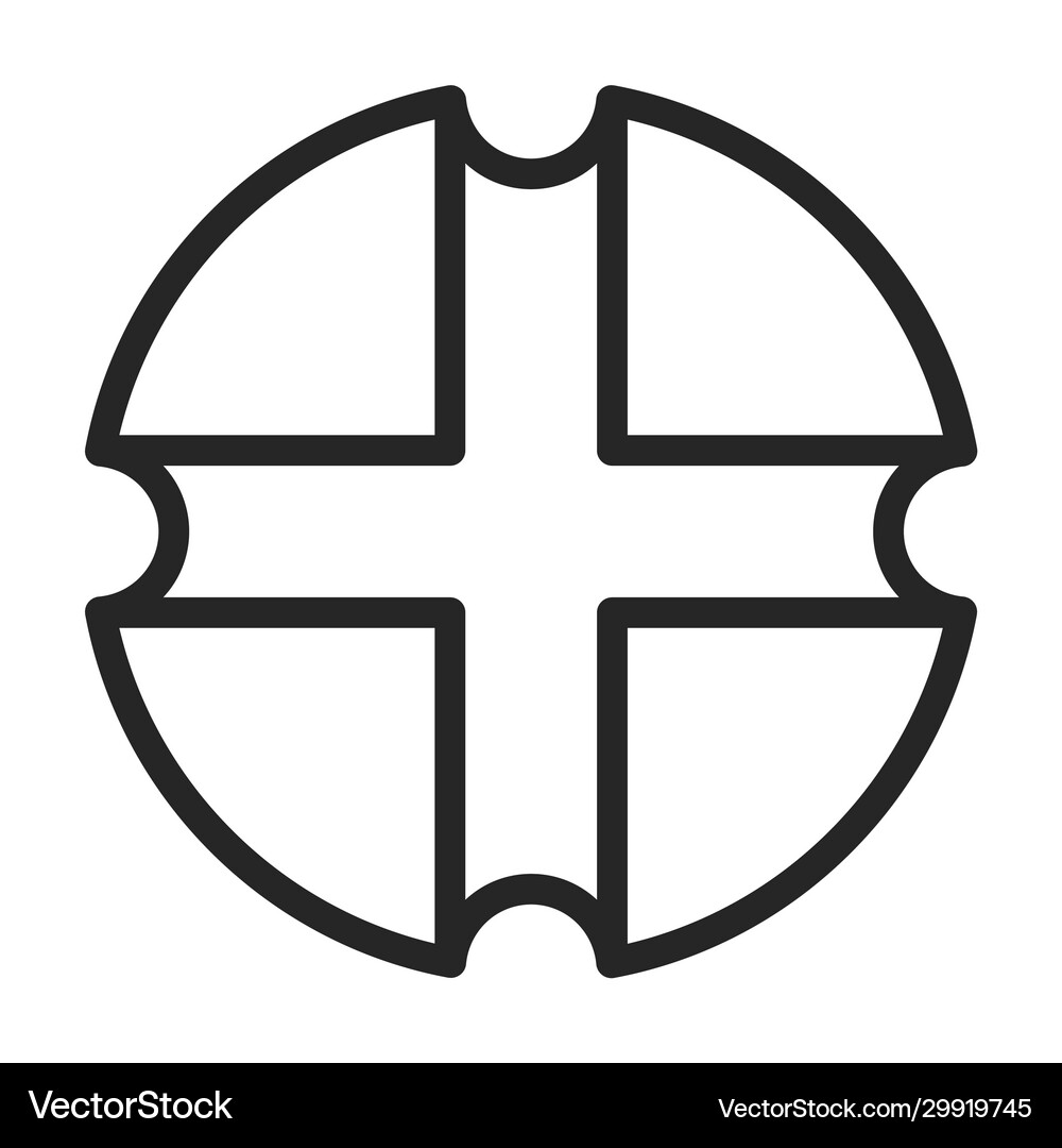 Rivet bolt iconoutline icon Royalty Free Vector Image