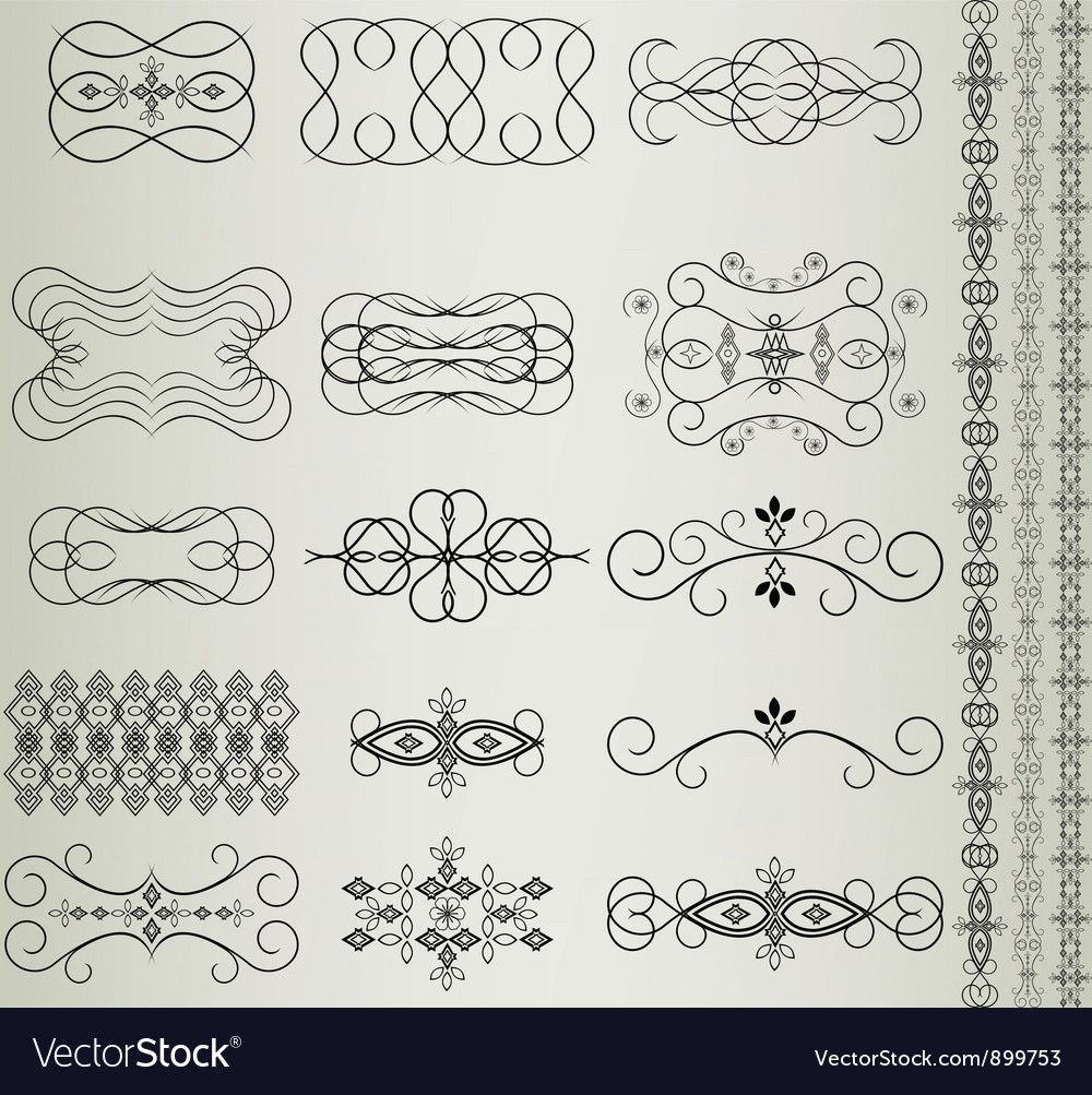 Vintage Floral Filigree Design Element Royalty Free Vector Vintage Floral Filigree Design Element Royalty Free Vector