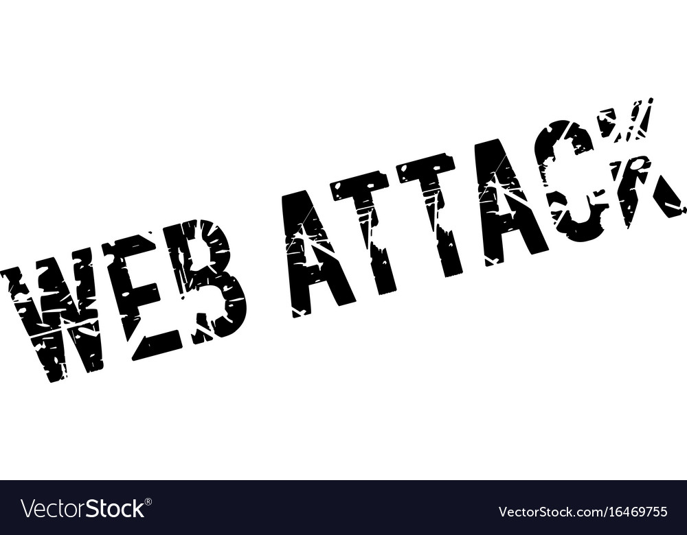 Web attack rubber stamp Royalty Free Vector Image
