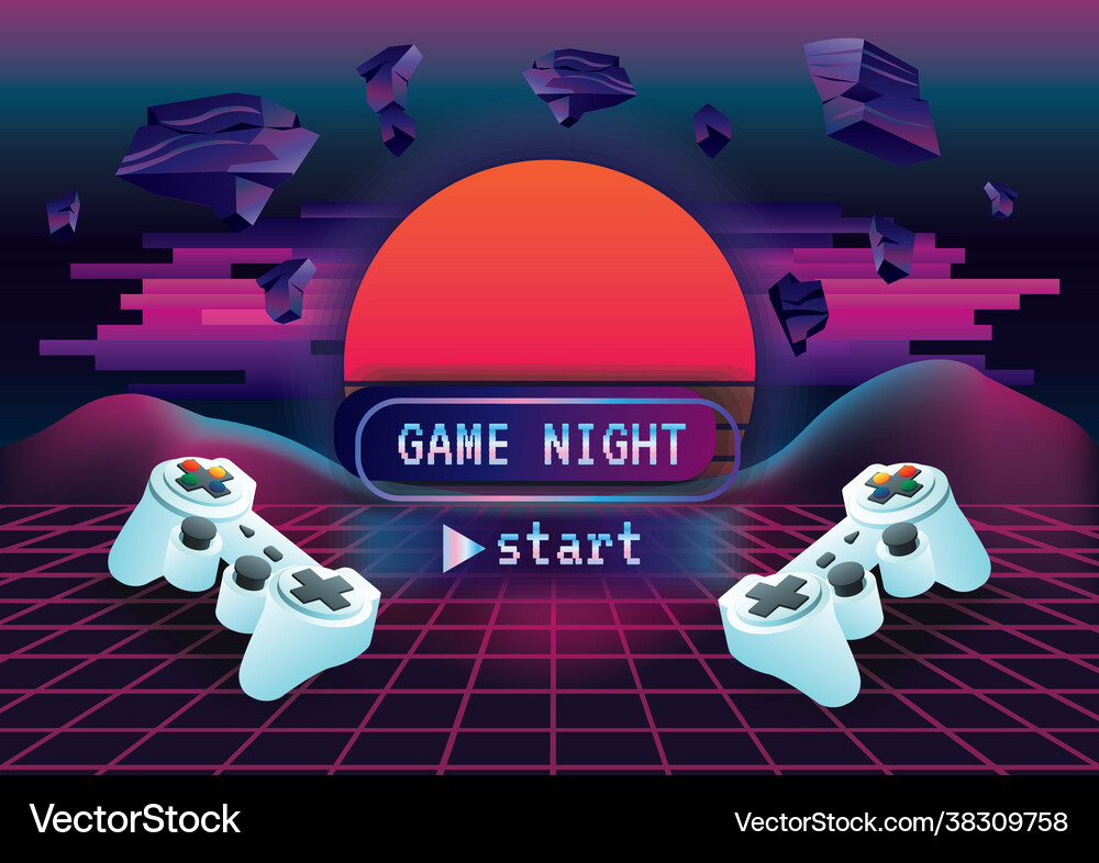 Game zone icon background Royalty Free Vector Image