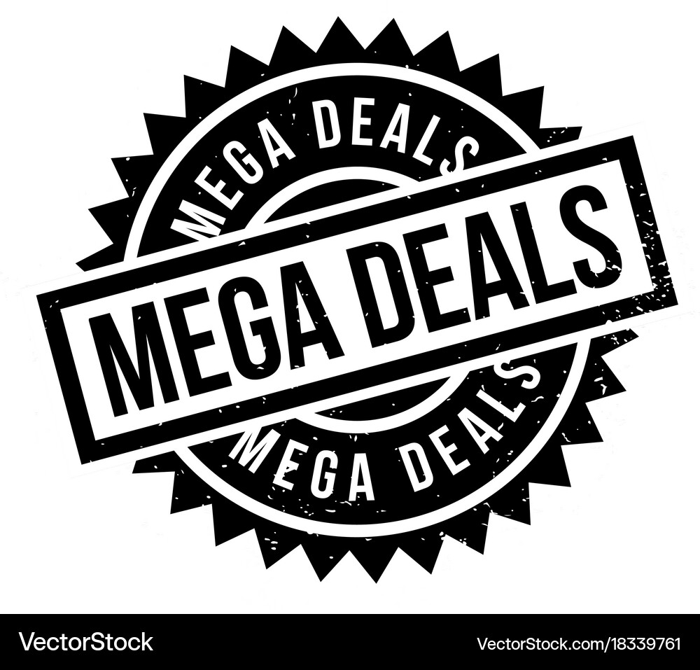 Mega deals rubber stamp Royalty Free Vector Image