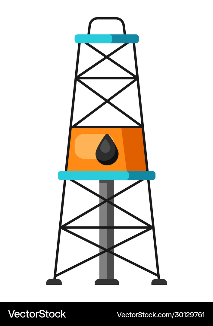 Oil derrick Royalty Free Vector Image - VectorStock