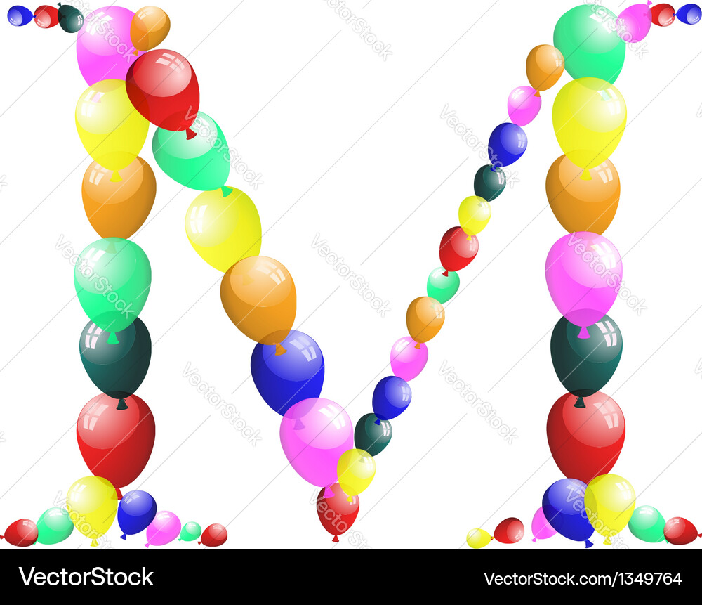 Balloon alphabets letter Royalty Free Vector Image