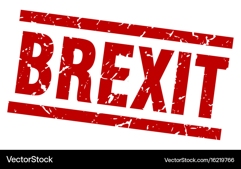 Square grunge red brexit stamp Royalty Free Vector Image