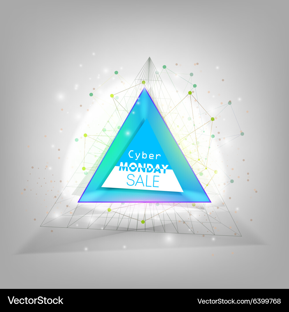 Cyber monday banner colorful style element Vector Image