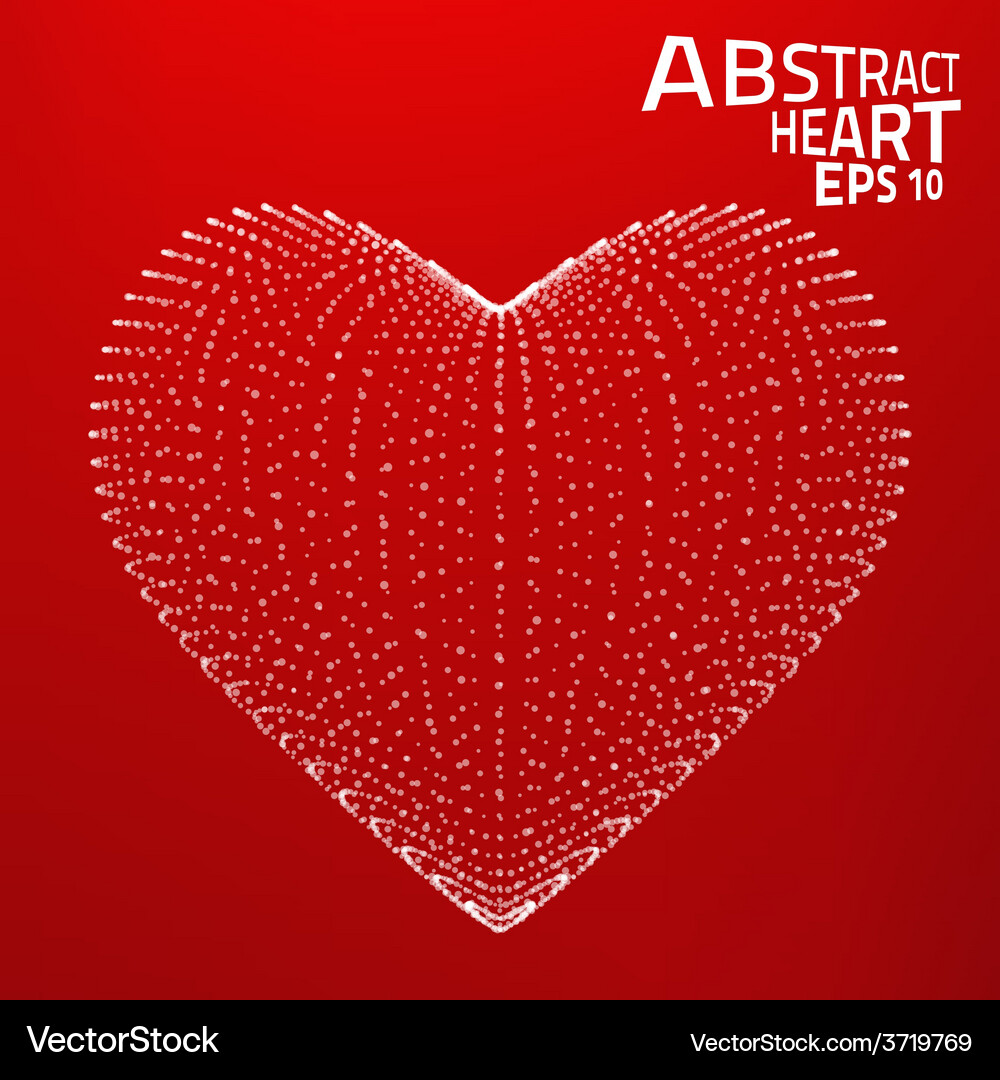 Abstract heart background lines point Royalty Free Vector